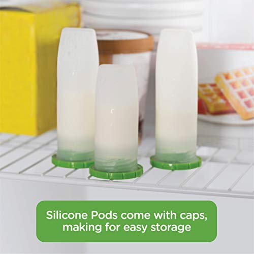 Playtex Baby Nurser Reusable Silicone PODS, Breastmilk Storage & Air-Free Feeding, 6 Ounce, 6 Count