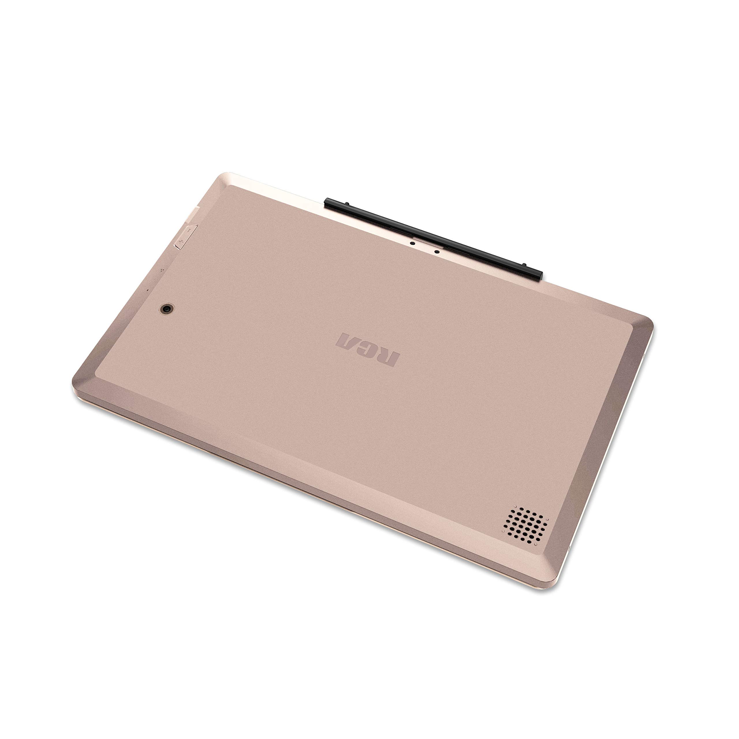 RCA Newest Best Performance Tablet Quad-Core 2GB RAM 32GB Storage IPS HD Touchscreen WiFi Bluetooth with Detachable Keyboard Android 9 Pie (11.6", Rose Gold)