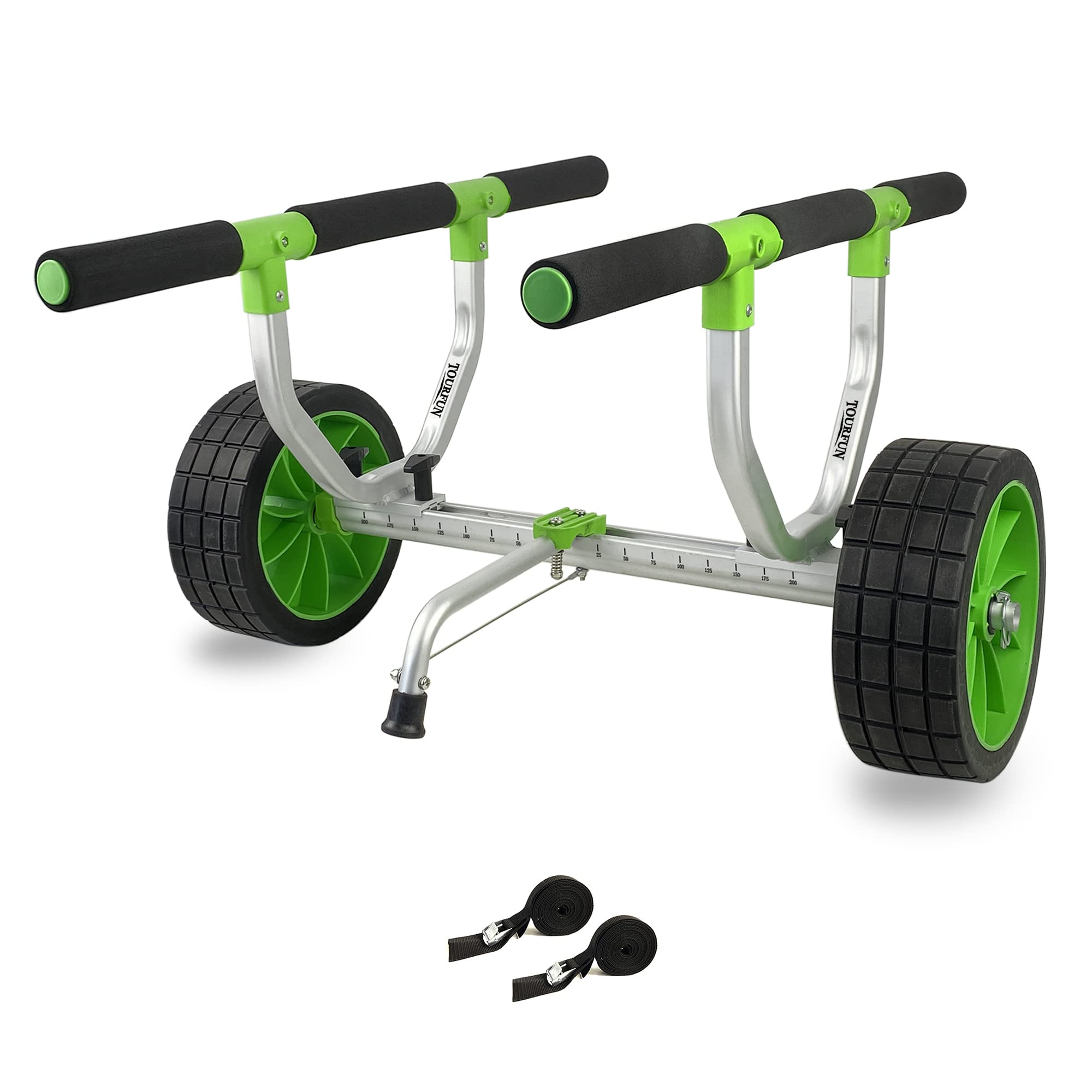 TOURFUN Kayak Cart, Paddle Board Cart Kayak Trolley Heavy Duty Canoe Dolly SUP Carrier with Airless Tires