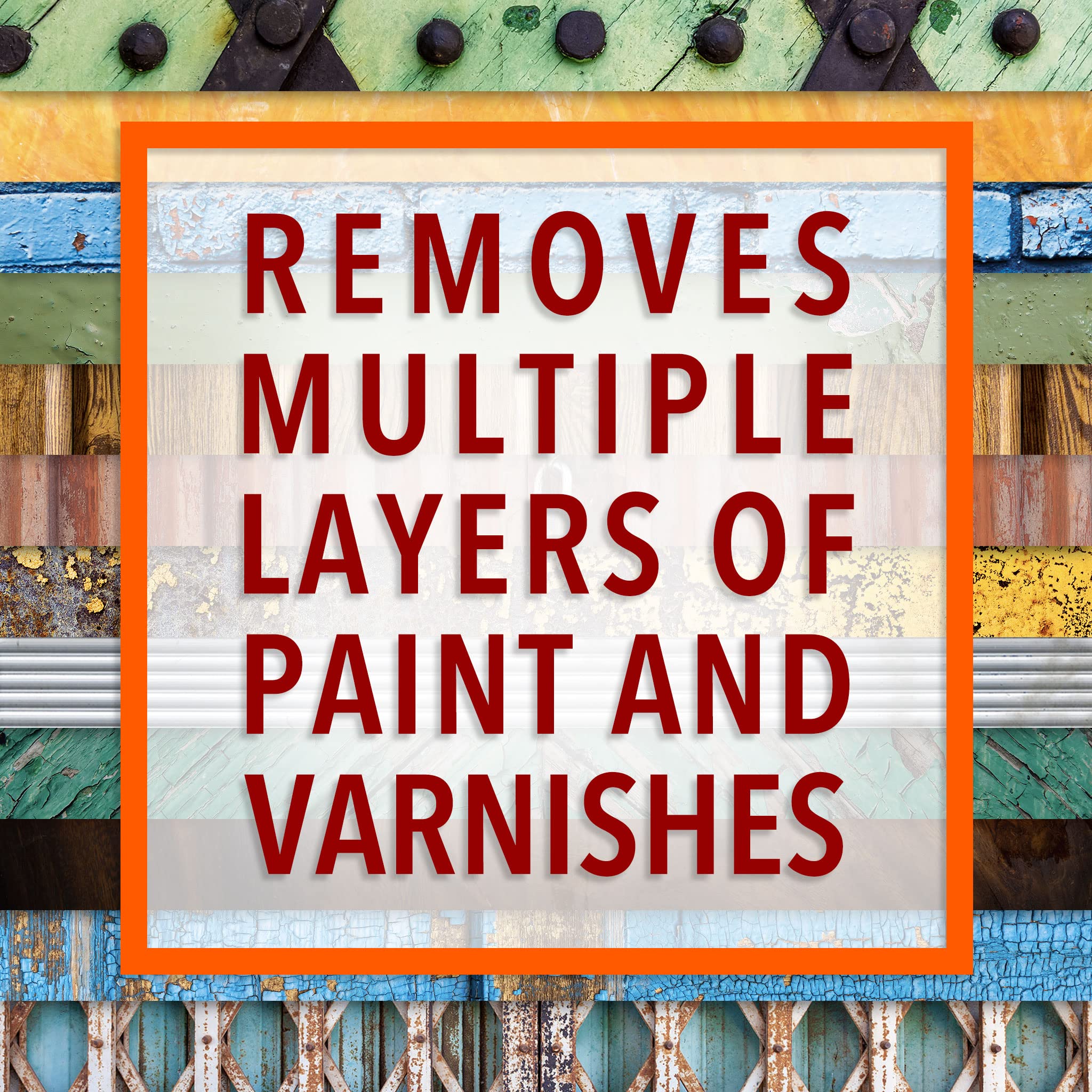 Smart 'n Easy Paint & Varnish Remover Gel - Do It Yourself Friendly Paint Remover - Strips Multiple Layers of Acrylic, Latex, Oil, & Water-Based Paints & Varnishes - Orange Citrus Scent - 32oz.