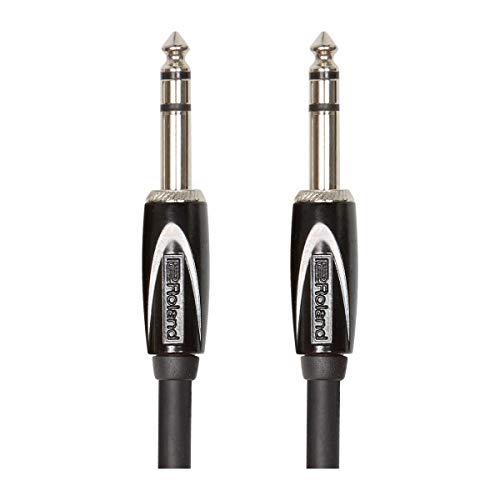 Roland Black Series Interconnect Cable, 1/4-Inch TRS to 1/4-Inch TRS, 15-Feet