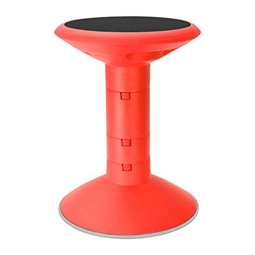 Storex Active Tilt Stool β Ergonomic Seating for Flexible Office Space and Standing Desks, Adjustable 12-24 Inch Height, Red (00324U01C)