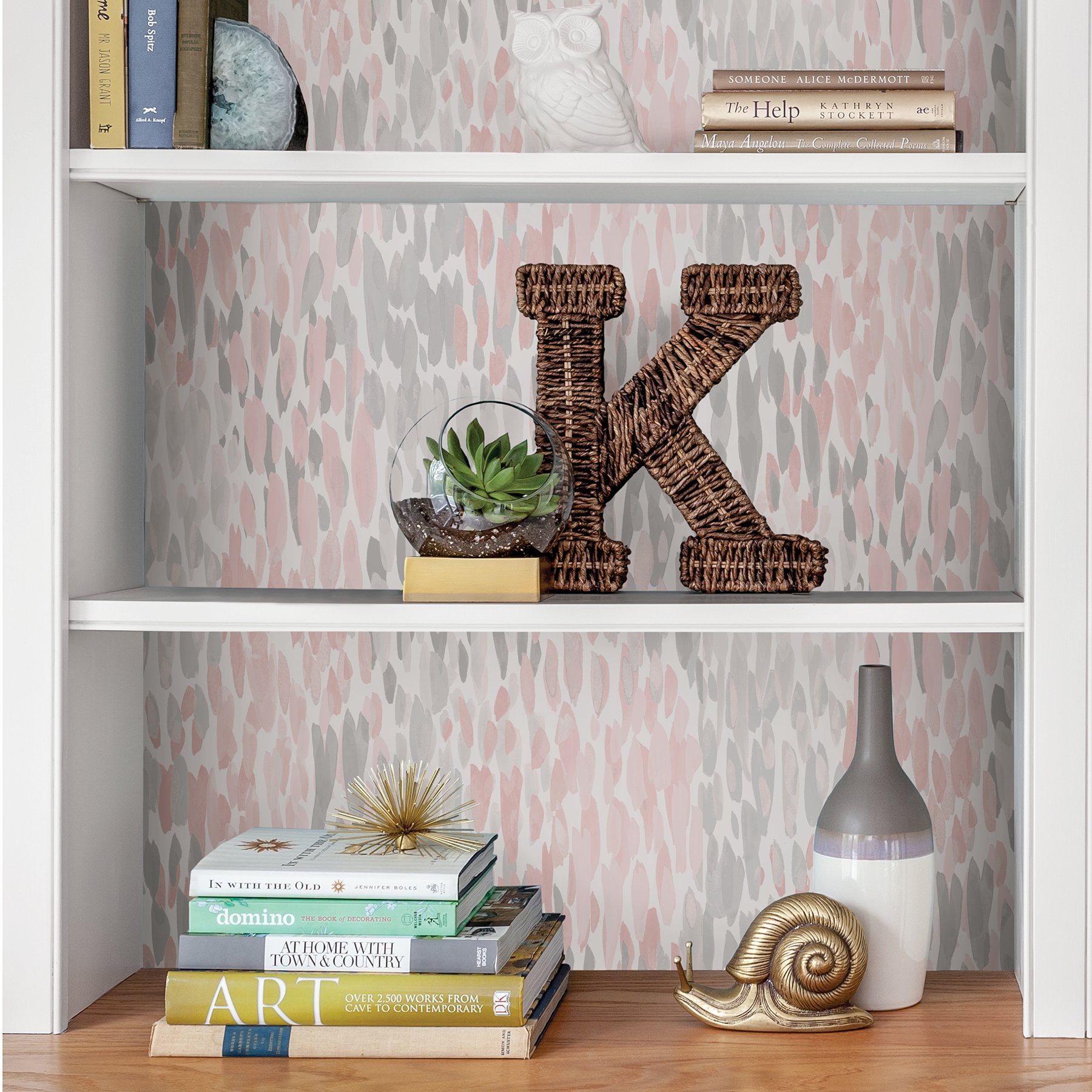 NuWallpaper NU2876 Blue Make It Rain Peel & Stick Wallpaper, Multicolor, Green