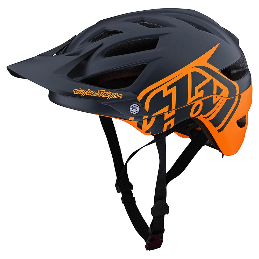 Troy Lee Designs MIPS A1 Classic Half Shell Adult Bicycle Helmet Comfortable Lightweight. XC, Trail, Cross Country Bicycle. Unisex. (MD/LG, Tangelo/Marine)