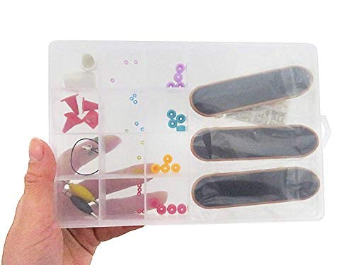 Nuoyi DIY Fingerboard Toy with Nuts Trucks Tool Kit Basic Bearing Wheels Obstacles All Packaged in Plastic Box