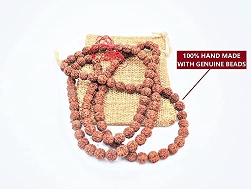 Rudraksha Mala Beads Necklace With 108 Prayer Beads for Japa, Meditation, And To Increase Calmness