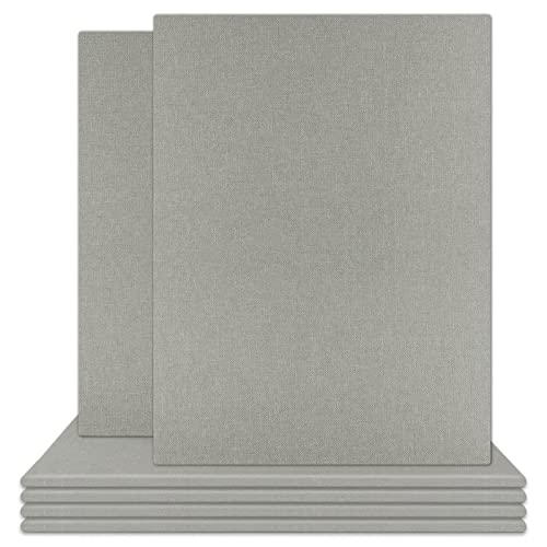 TroyStudio Fabric Acoustic Panels - 16 x 12 x 0.4 Inches 6 Pack Wall Ceiling Sound Absorbing Panels, Acoustical Sound Absorption Wall Panels, Decorative Felt Tiles for Home, Office Studio