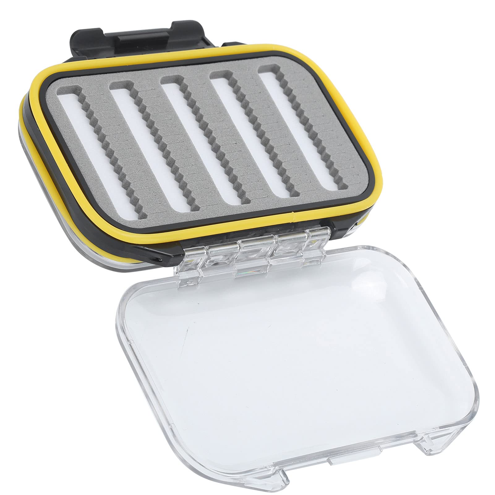 Yeuipea Fishing Lure Container,Double Sided Transparent Fly Fishing Tackle Hook Preservation Box Fishing Accessory