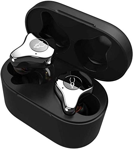Sabbat E12 Ultra TWS Bluetooth 5.0 True Wireless HiFi Earbuds, Sweatproof Noise Canceling Earphones with Built-in Mic for Sports (Sliver)