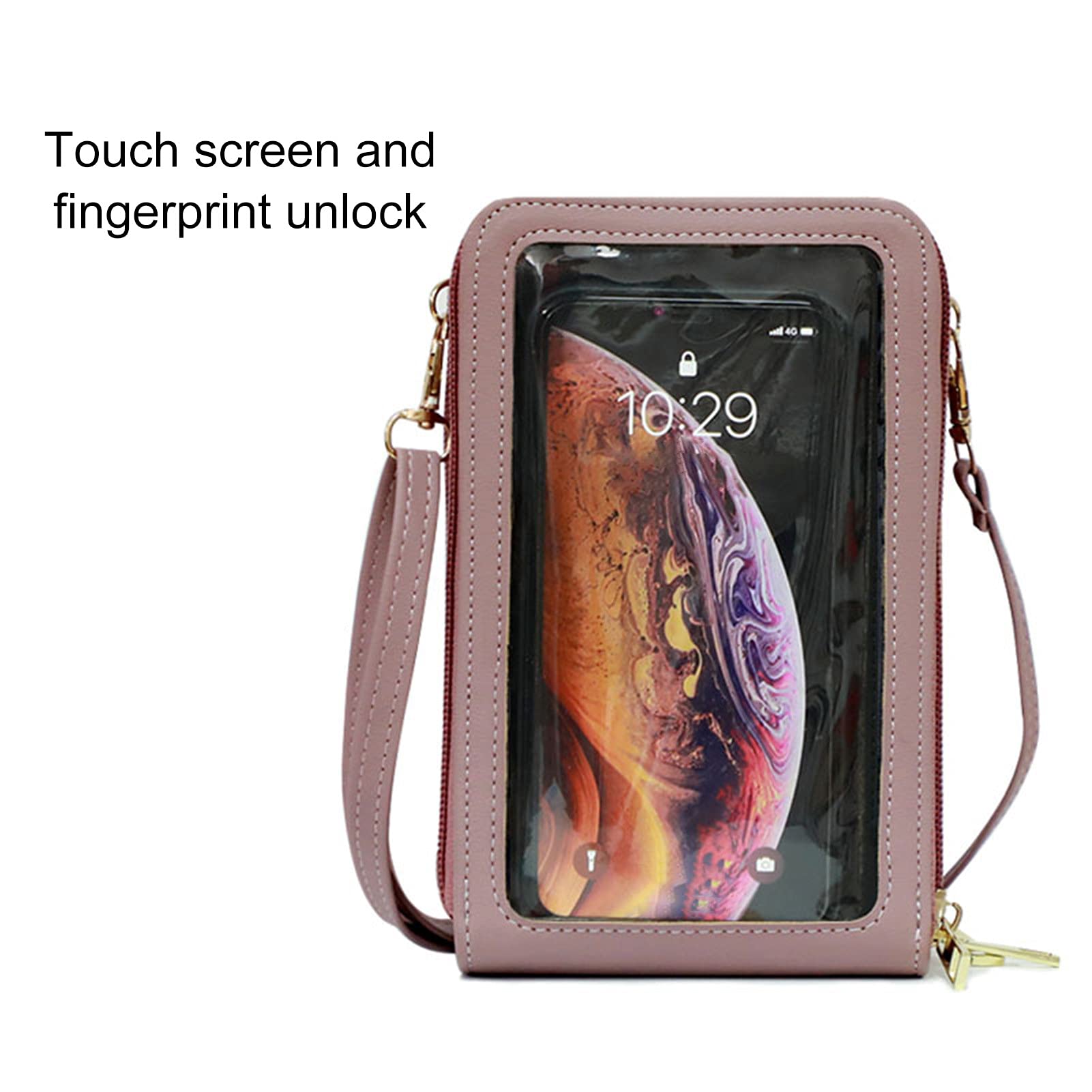 Woman Large Capacity Bag Multi-use Shoulder -body Solid Color Phone Pouch