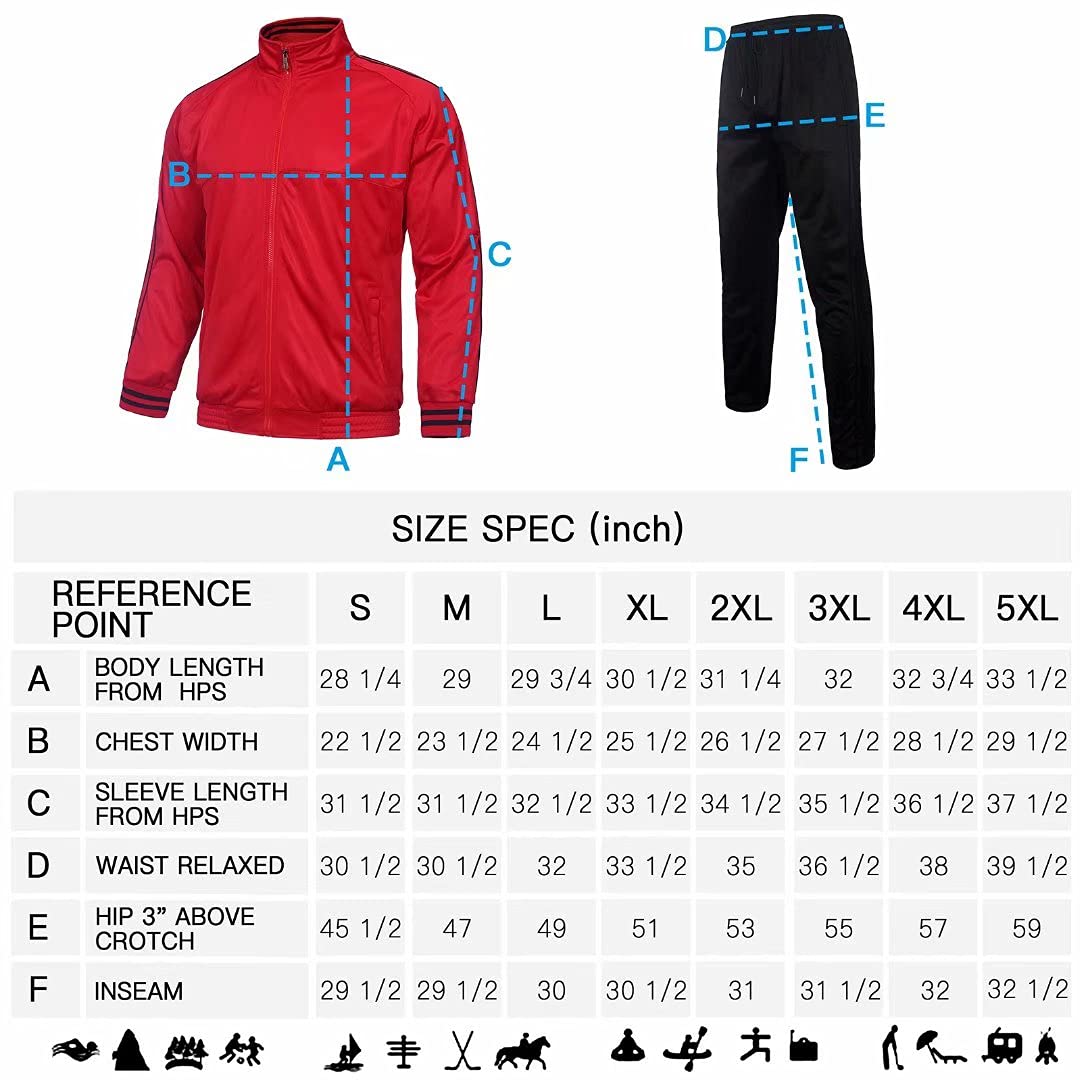 R RAMBLER 1985 Men's Activewear Tracksuit Side Stripe stand-up collar track jacket and pants Sweatsuit Sets for men Running outwear(navy Blue,L)