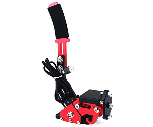 Pnndee 14 Bit PC SIM USB Handbrake with Clamp for Racing Games G25/27/29 T500 FANATECOSW Dirt Rally (red style01)