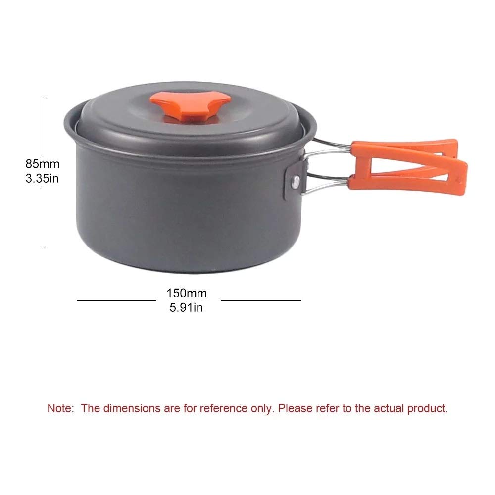 YFDM Camping Cooking Tableware Portable Outdoor Cookware Tourist Equipment for Travel Hiking Picnic