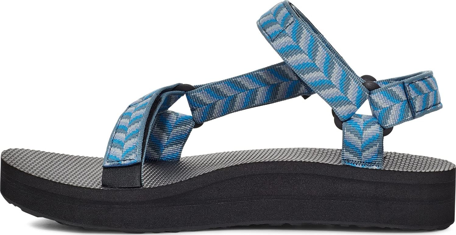 Teva Women's Midform Universal Sandal, Retro Geometric Blue, 9