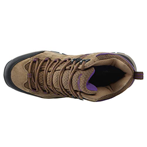 Northside Women's Pioneer-W Hiking Boot, Medium Brown/Dark Purple, 9 M US