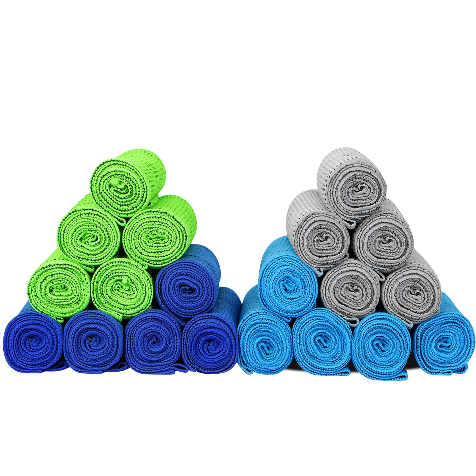 Tagefa Cooling Towel 20 Pack (40"x12") Ice Towels, Soft Breathable, Ultra-fine Fiber, Super Absorbent, Quick Cold Towel, for Bowling, Yoga, Travel, Camping, Golf, Football, Hiking, Outdoor Work