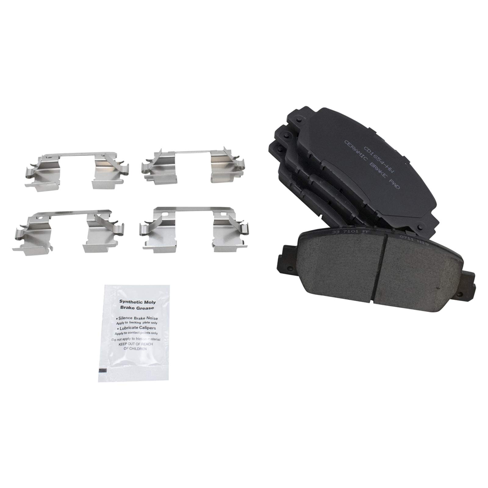TRQ Front Performance Brake Pad & Rotor Kit Brake Pads Brake Rotors Set Ceramic Premium G-Coated Compatible with 2013-2018 Honda Accord 2016-2022 HR-V