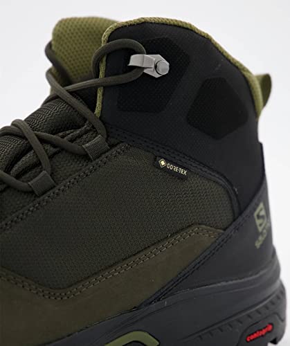 Salomon Outward Gore-TEX Hiking Boots for Men, Peat/Black/Burnt Olive, 7