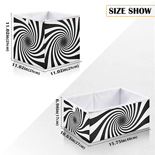 RunningBear Striped Spiral Storage Basket Storage Bin Square Collapsible Nursery Baskets Large Toy Box Organizer for Childrens Toys Playroom