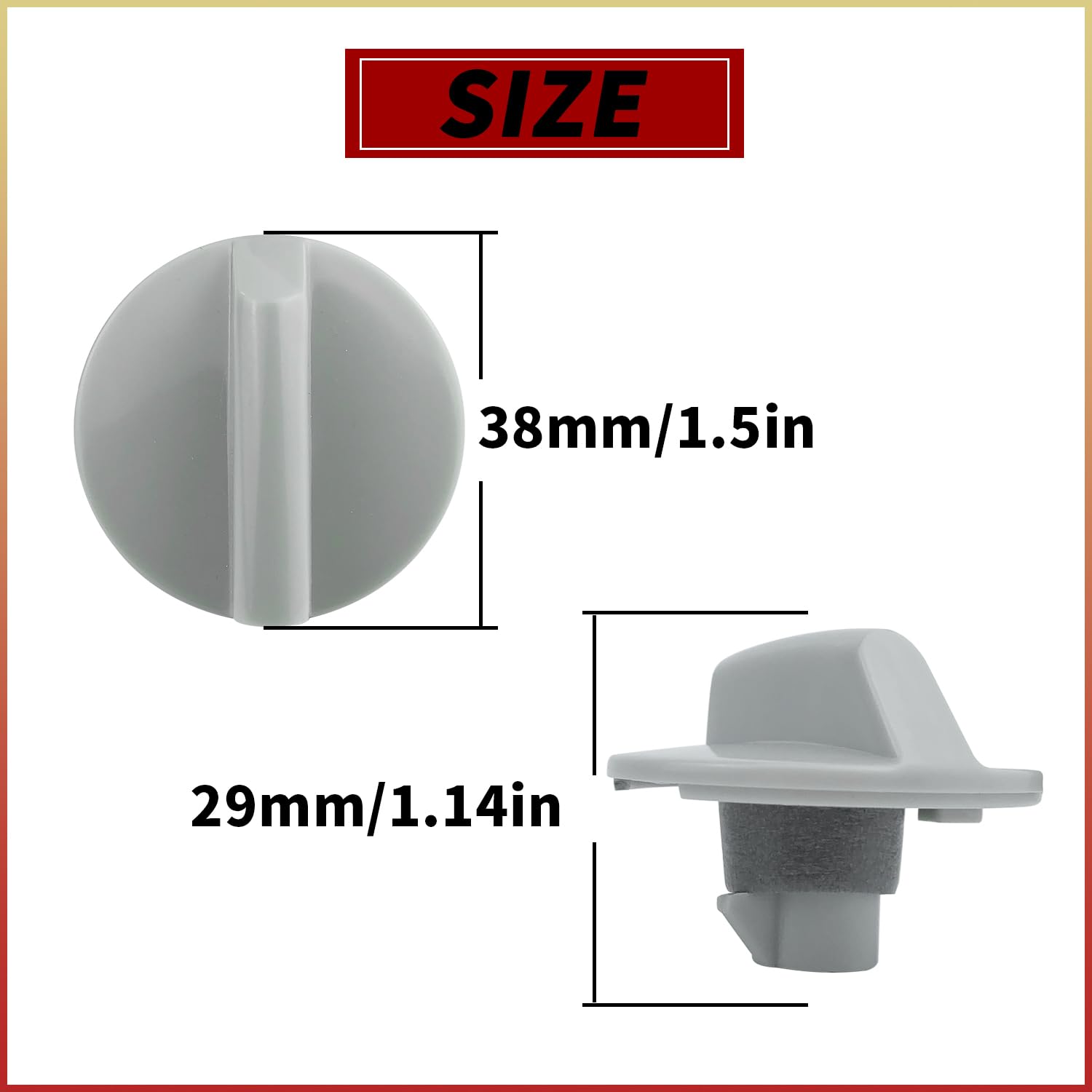 WP12X10002 Air Conditioner Control Knob Replacement Part - Compatible with Some GE Room Window Air Conditioner Replaces for WP12X10002 Plastic