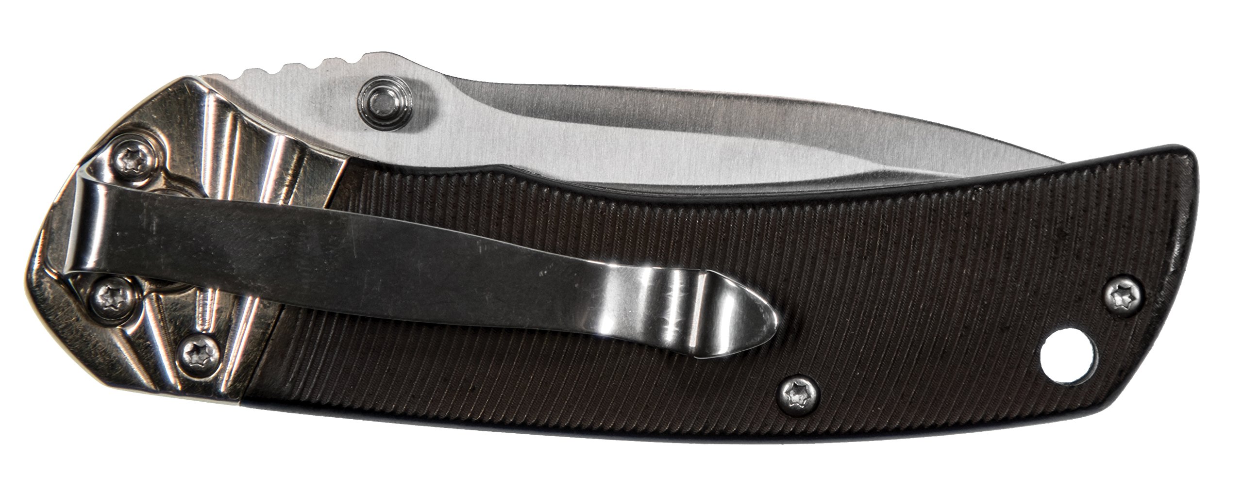 Old Timer 902OT 6.89in High Carbon S.S. Assisted Opening Knife with 2.9in Drop Point Blade and Sawcut Handle for Outdoor, Hunting, Camping and EDC, Multicolor