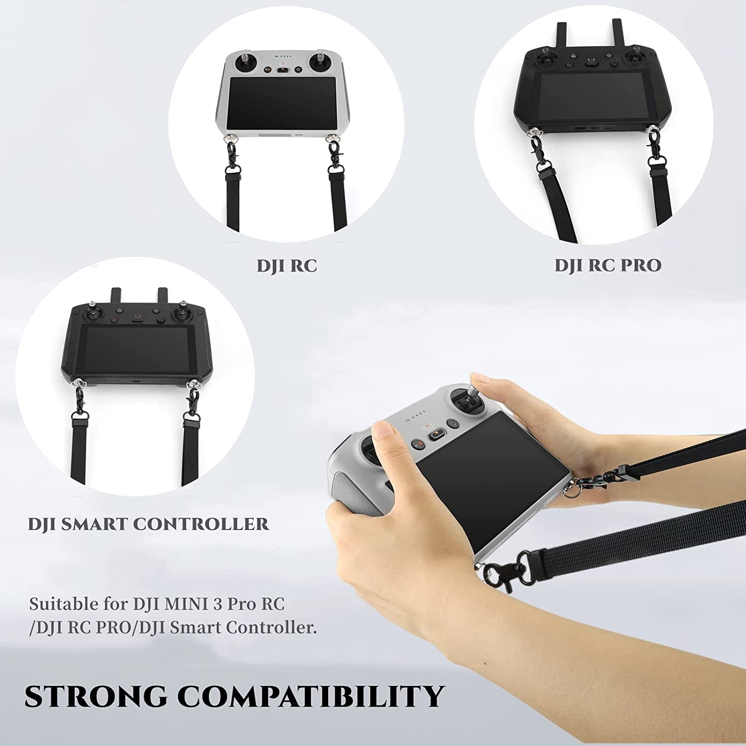 Mini 3 Pro DJI RC/ RC PRO/ Lanyard Neck Strap , Hanging Neck Strap with Hook for DJI Mini 3 Pro,PU Leather Lanyard for Mini 3 Pro Accessories.