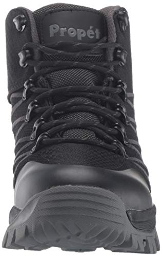 Propét Men's Traverse Hiking Boot, Black/Dark Grey, 09H 3E US