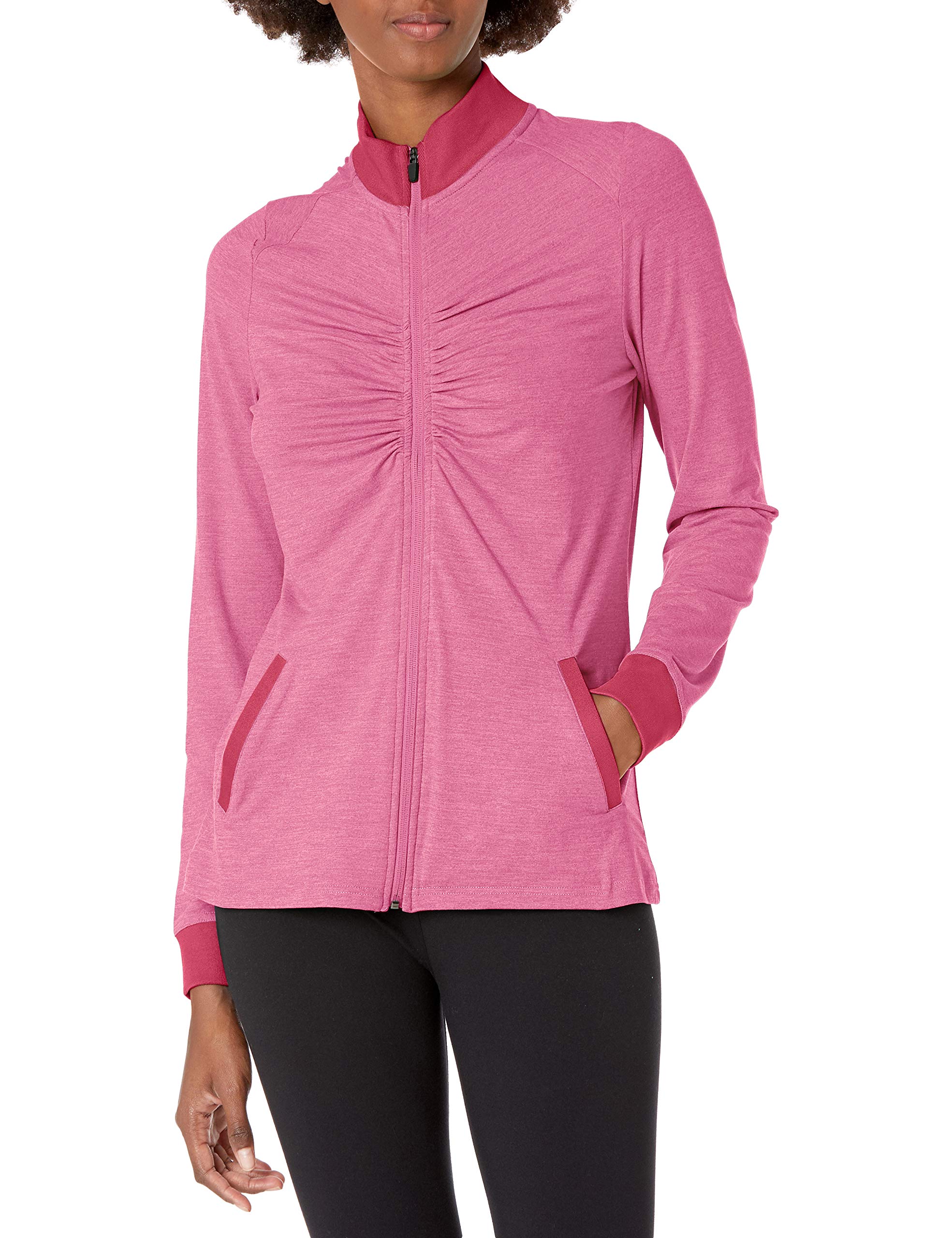 PGA TOUR Women's Long Sleeve Jacket, Super Pink Heather, X Large