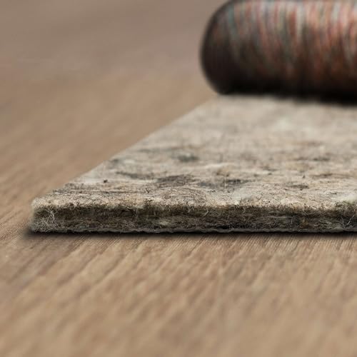 Mohawk Home 8' x 10' Non Slip Rug Pad Gripper 1/2 Thick Dual Surface Felt + Rubber Gripper - Safe for All Floors