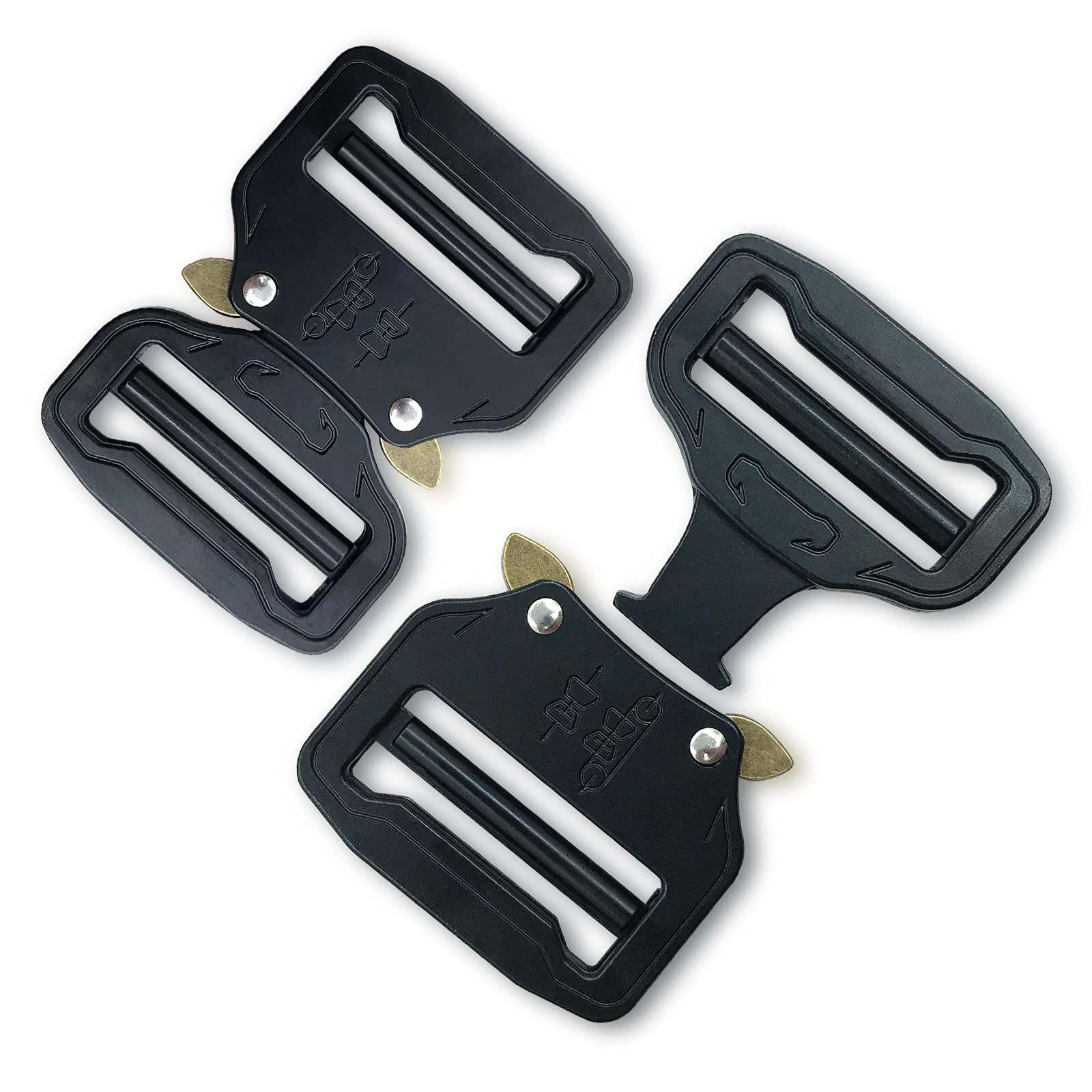 TXZWJZ Metal Buckle Dual Adjustable Tactical Belt Buckle,1.5inch(38mm) Heavy Duty Belt Buckle
