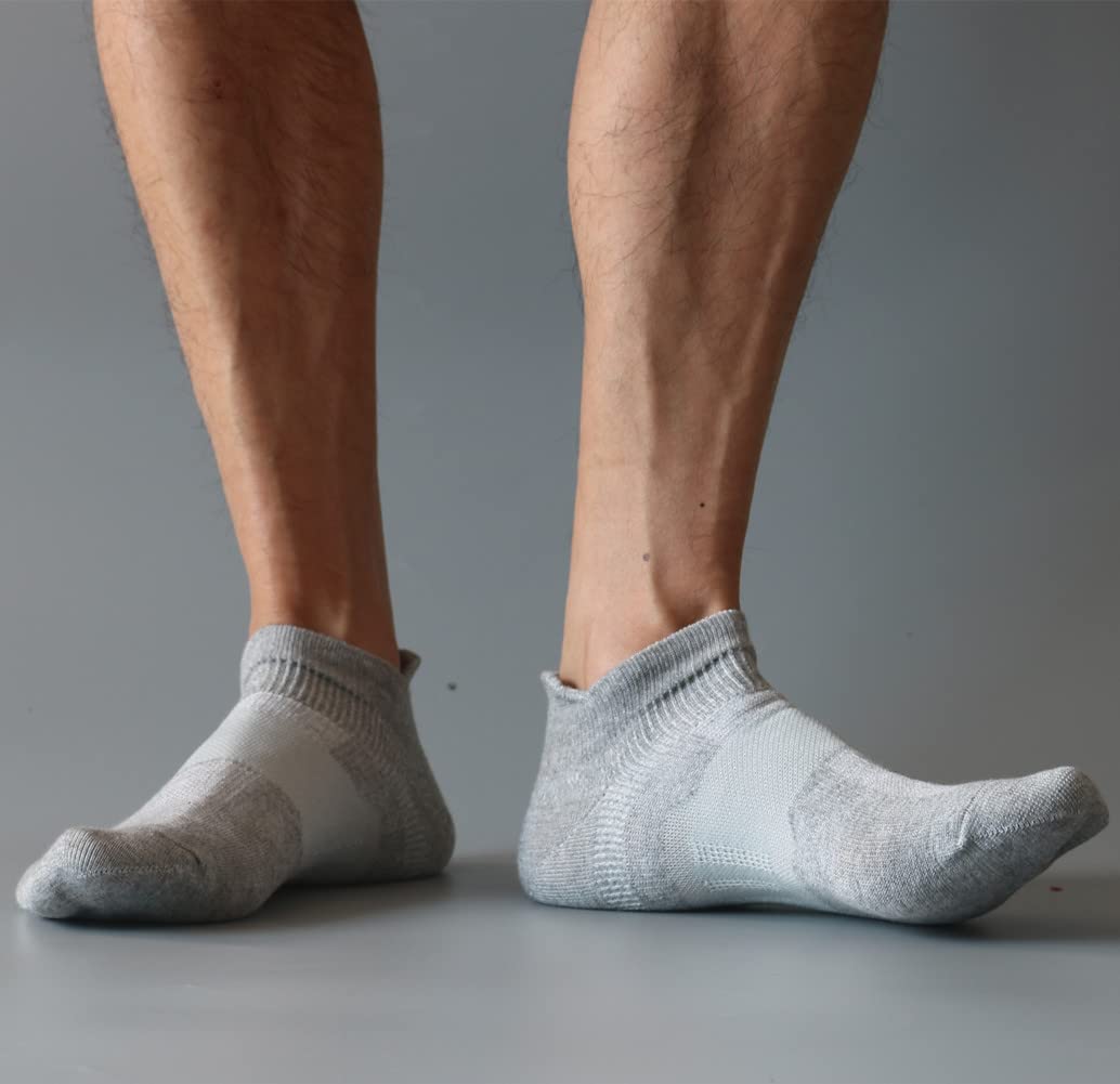 WIFFGO Compression Socks For Men 6 Pairs Ankle Athletic Mens Socks Running Cycling Support Outdoor Sports Gear No Show Socks