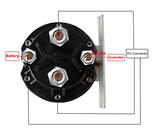 Sabeweile 48V Golf Cart Solenoid Replace OEM 612711, Fit for EZGO TXT 2010 Up and All 48V MPT 800/1000 Vehicles