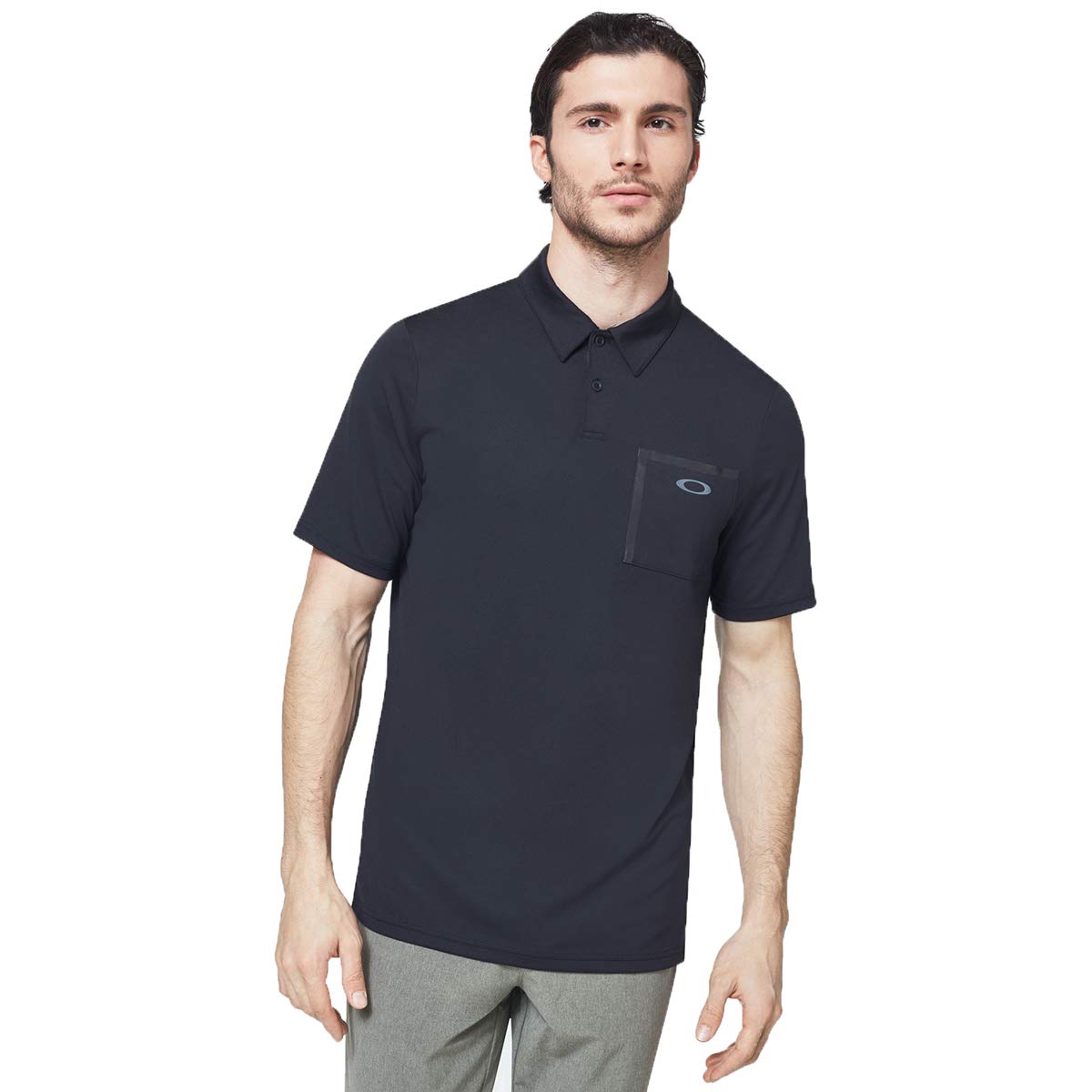 Oakley Men's Golf Pocket Polo, Blackout, XL