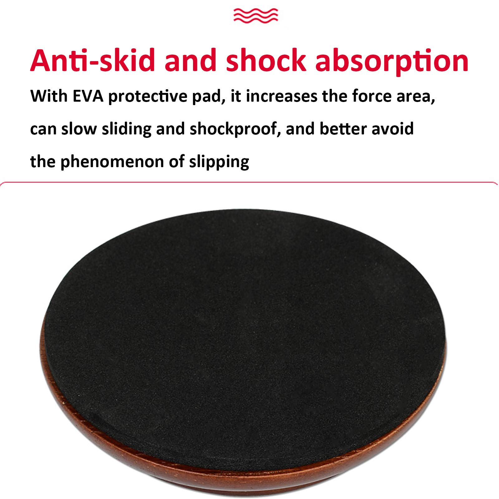 Piano Caster Cups,Piano Floor Wood Protector,Piano Caster Pads Non-Slip & Anti-Noise Foot for Piano,4 Cups