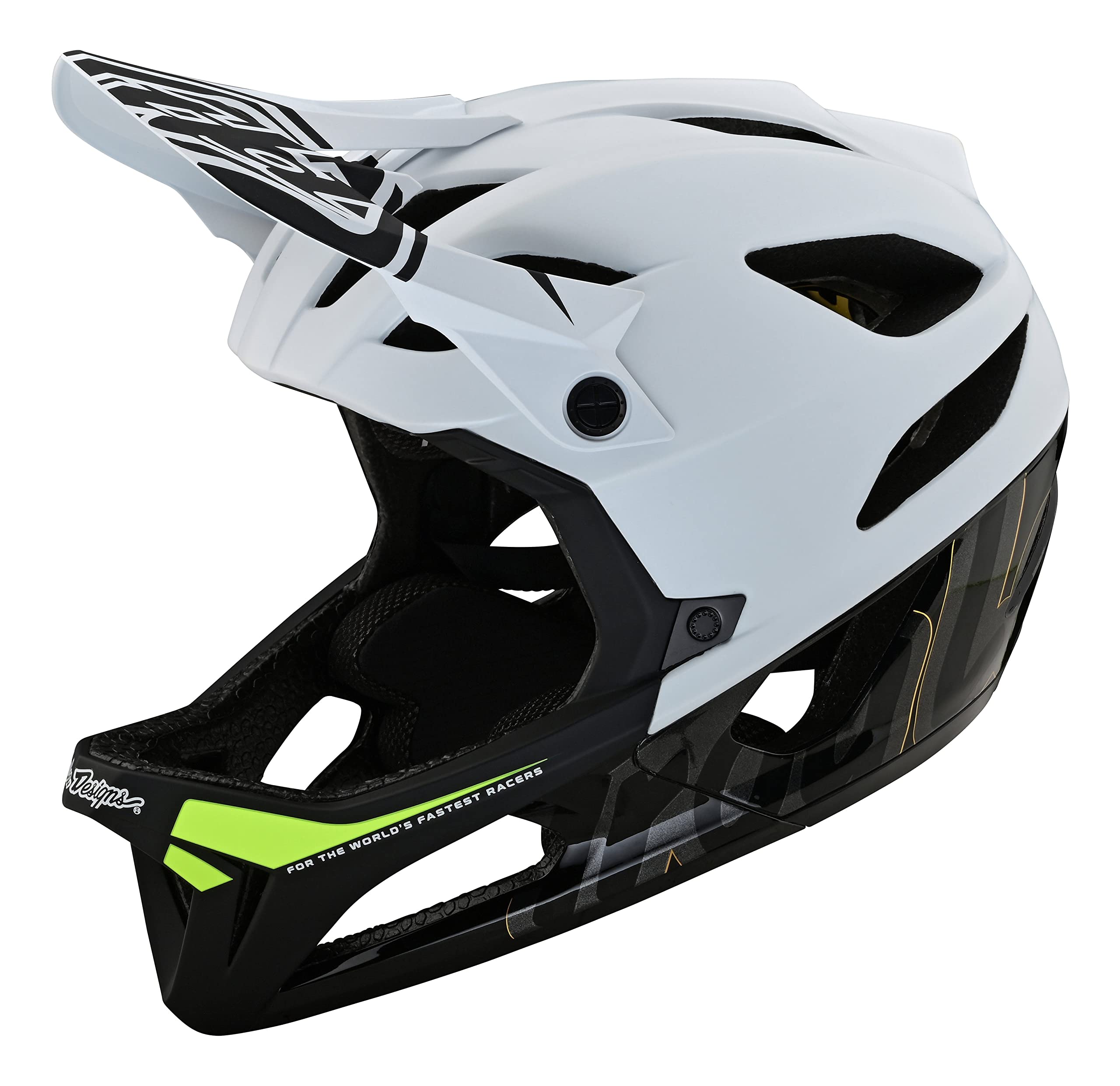 Troy Lee Designs Stage Full Face Bicycle Helmet for Max Ventilation Lightweight MIPS EPP EPS Racing Downhill DH BMX MTB - Adult Men Women (Signature White, Medium/Large)