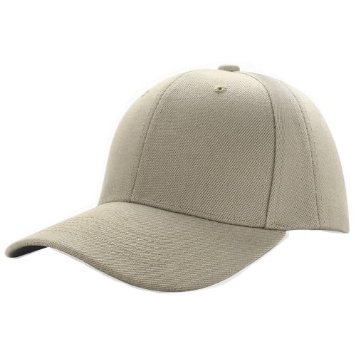 Women's Baseball Caps Trendy Unisex Hat Men's Sun Hat Fashionable Tweed Fabric Summer Winter Adjustable Size Trucker Hats (Khaki 01)