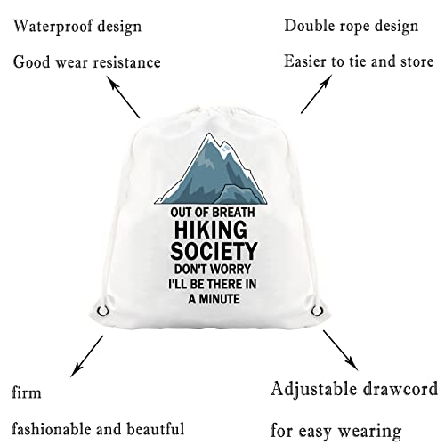 WCGXKO Hiking Backpack Adventure Backpack Hiking Society Gift Outdoor Gift Wanderlust Mountain Nature Hiking Camp Gift (HIKING SOCIETY Backpack)
