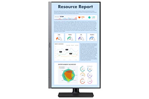 SAMSUNG FT650 Series 24-Inch FHD 1080p Computer Monitor, 75Hz, IPS Panel, HDMI, USB Hub, Height Adjustable Stand, 3 Yr WRNTY (LF24T650FYNXGO)