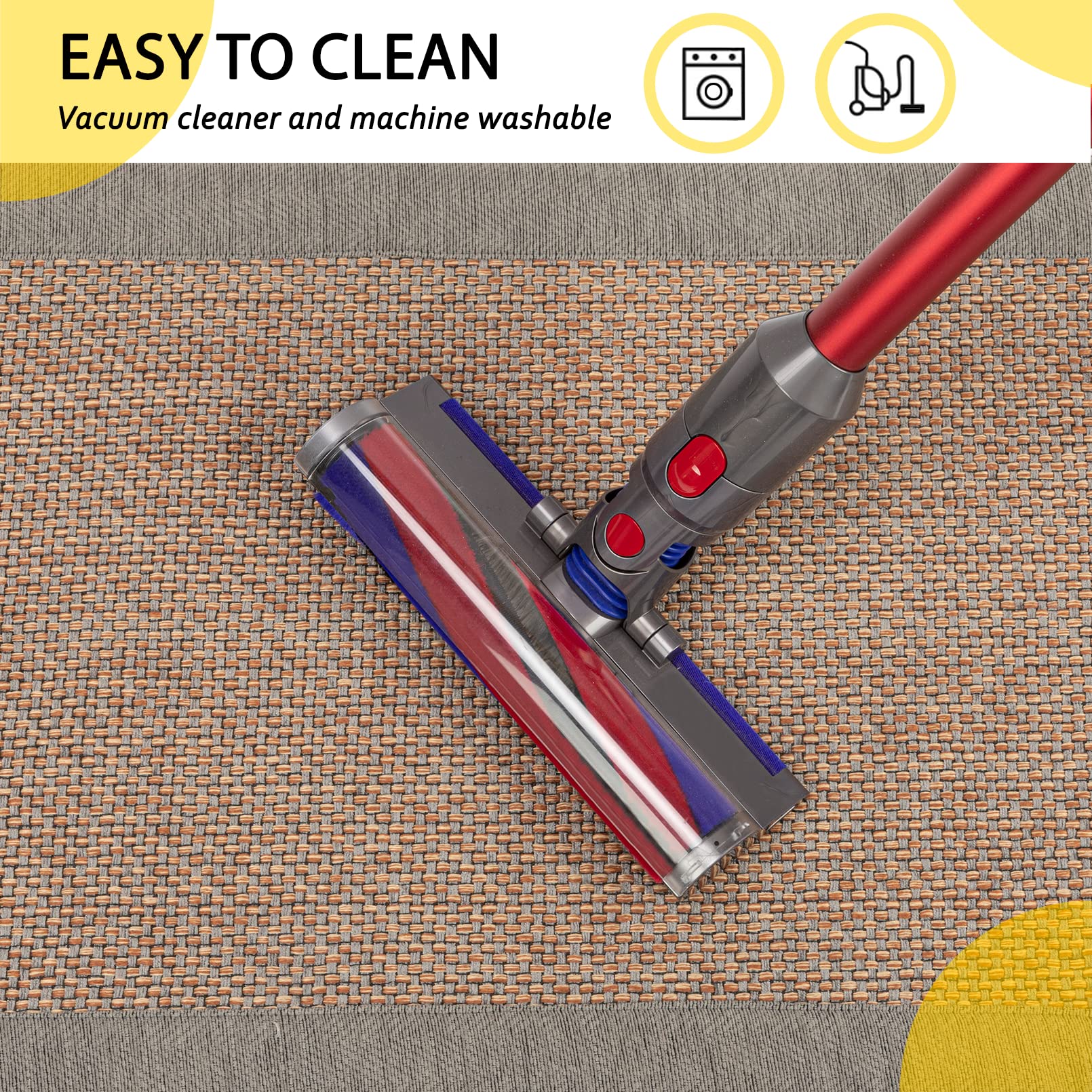 TRONSBOO Kitchen Rugs and Mats 2 PCS Set,Non-Skid Washable Twill Standing Mat in Front of Sink,Absorbent Rubber Backing Kitchen Mats for Floor,Laundry,Farmhouse,Hallway 17"x30"+17"x47"(Grey)