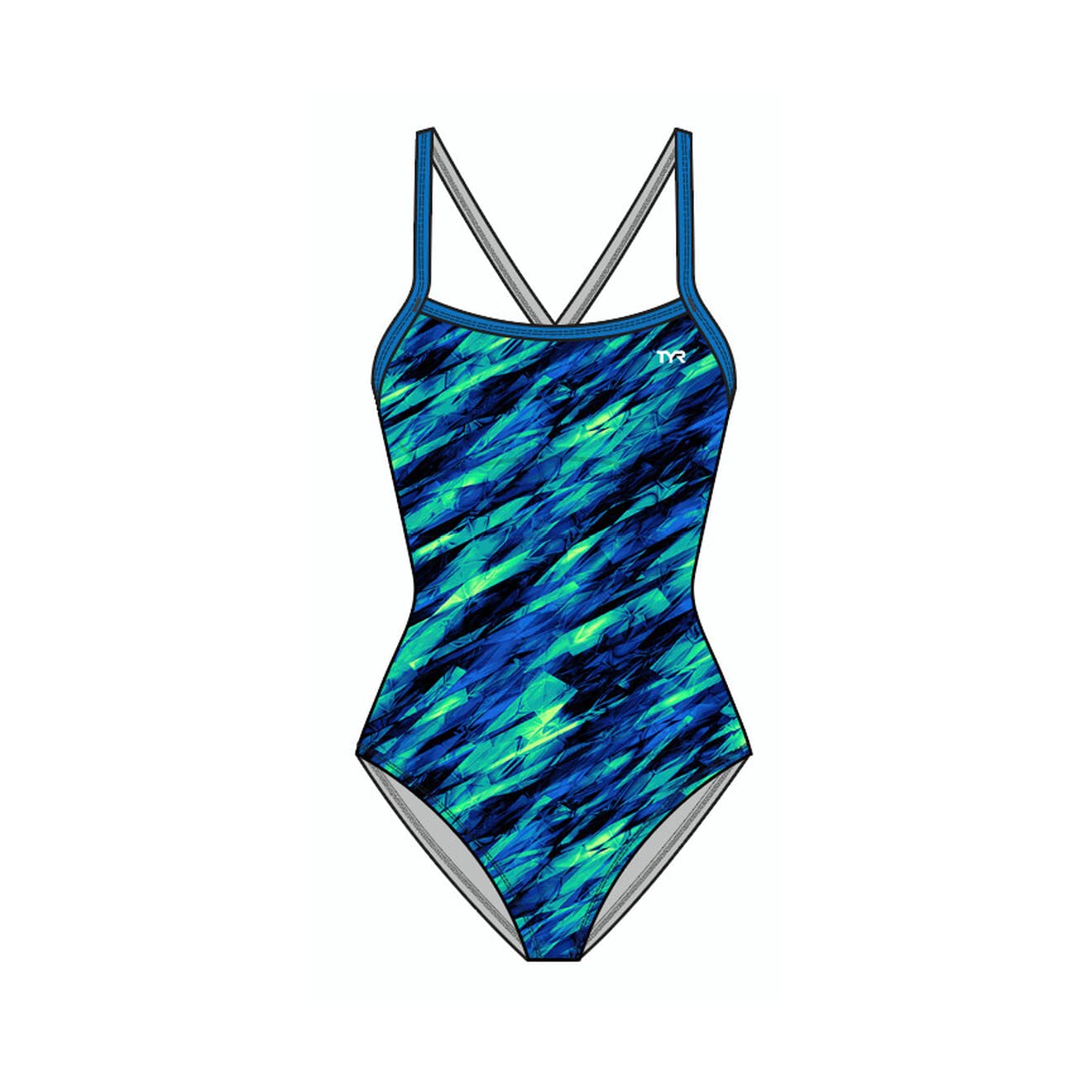 TYR SPORT Women's Standard VITRIC TRINITYFIT, Blue Green, 34