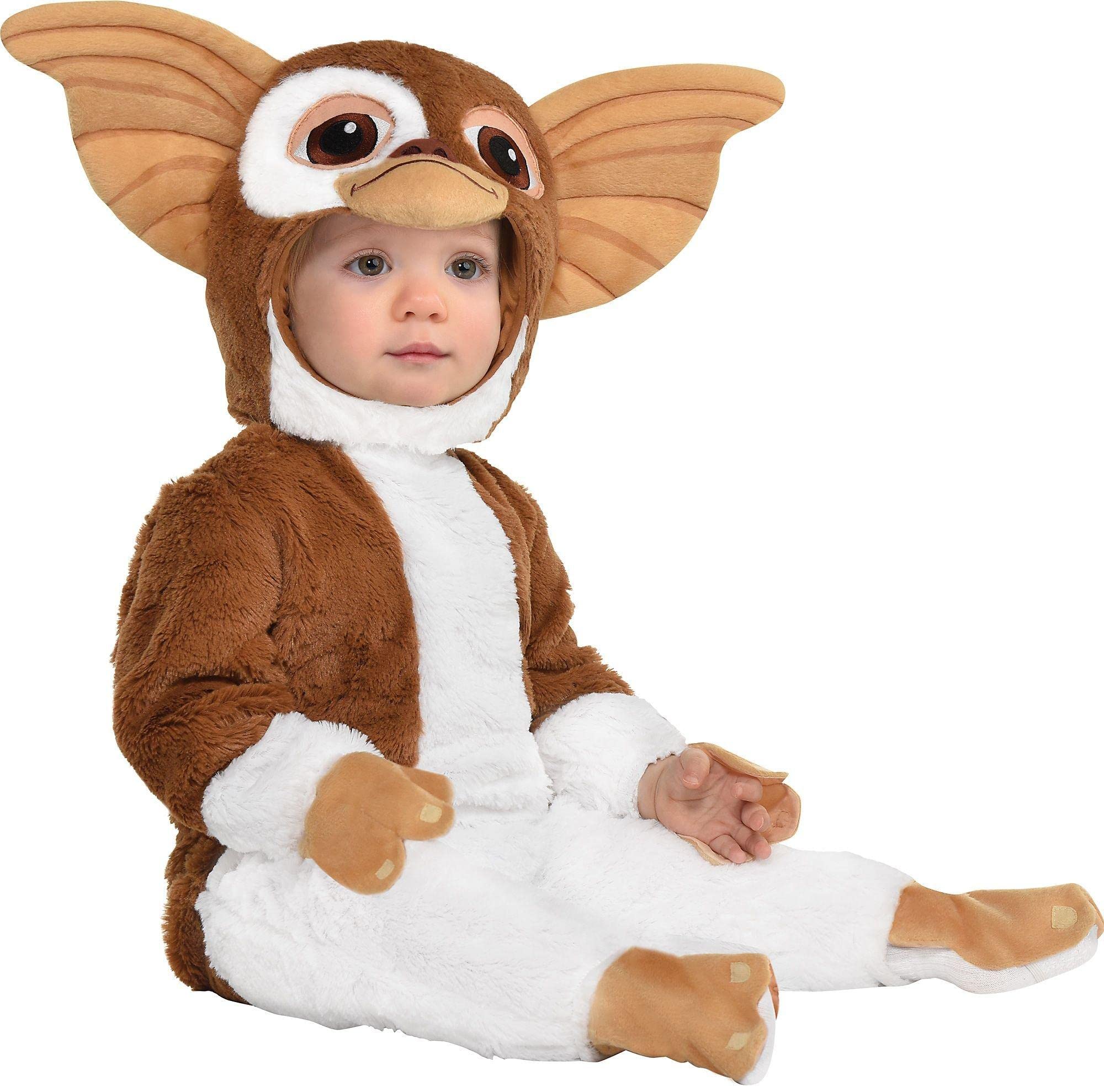 Party City Gizmo Halloween Costume for Babies, Gremlins Movie, 12-24 Months, includes Jumpsuit and Headpiece Multicolor