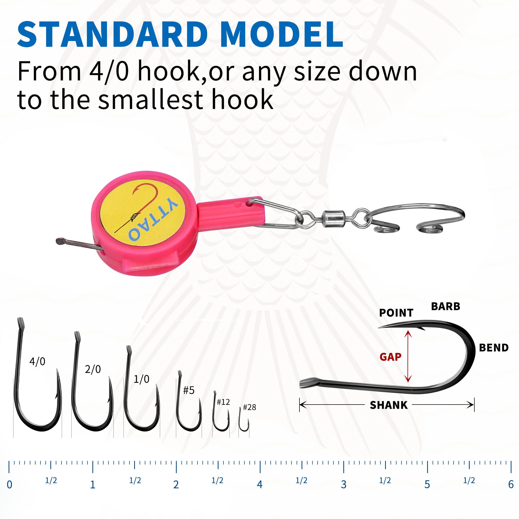 TTAO Fishing Gear Knot Tying Tool for Hooks Jigs Swivels Professional (Pink)
