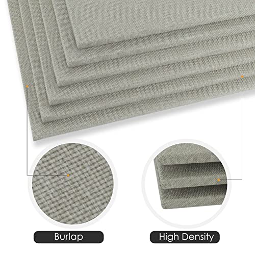 TroyStudio Fabric Acoustic Panels - 16 x 12 x 0.4 Inches 6 Pack Wall Ceiling Sound Absorbing Panels, Acoustical Sound Absorption Wall Panels, Decorative Felt Tiles for Home, Office Studio