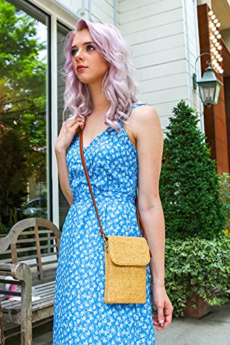MINICAT Roomy Pockets Series Small Crossbody Bags Cell Phone Purse Wallet for Women(Grass Weaving)