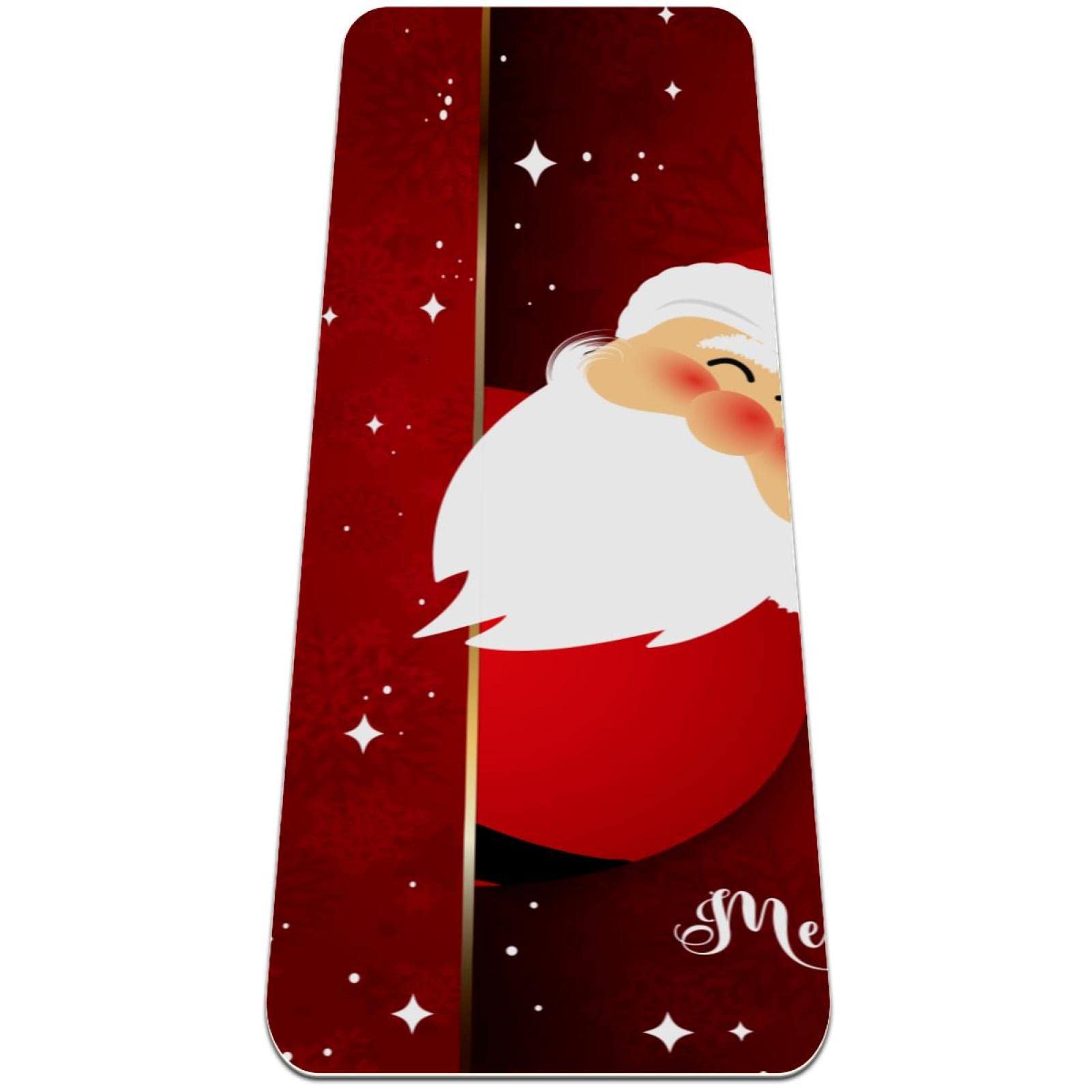 Yoga Mat, Yoga Mats for Home Workout, Workout Mat, Exercise Mats, Pilates Mat, Santa Claus Merry Christmas
