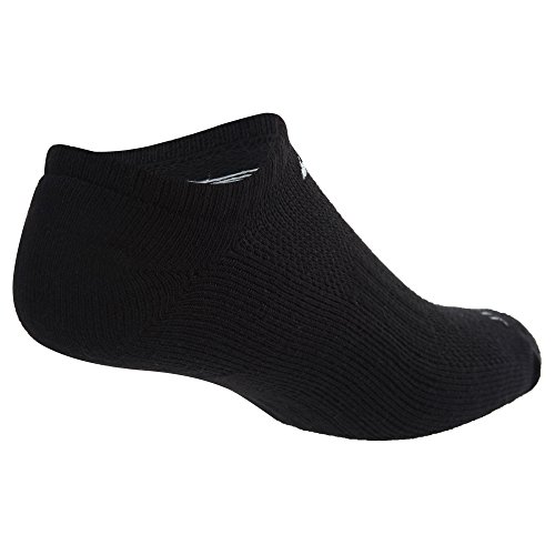 Nike Unisex Dri-FIT No Show 6-Pair Pack Black/(White) LG (Men's Shoe 8-12, Women's Shoe 10-13).