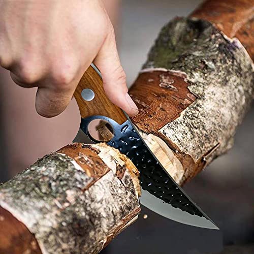 Viking Knife Caveman Ultimo Knife,Cleaver Super Sharp with Sheath Steel Butcher for Meat,Handmade Japanese Chef Knife, Forged Meat Cleaver knife,Camping, BBQ Chef knife