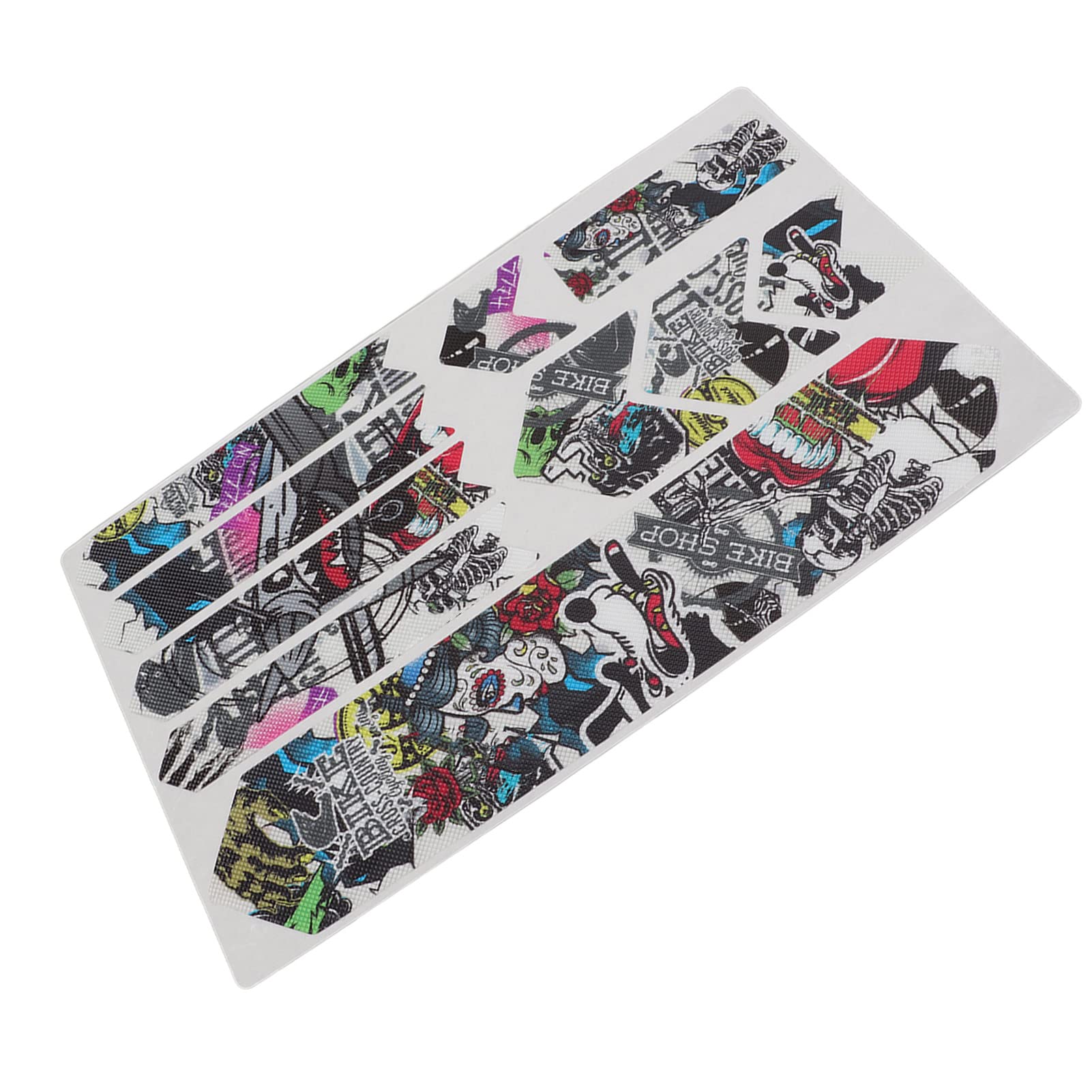 SPYMINNPOO Bike Frame Sticker, Bike Frame Protective Stickers 3D Bicycle Frame Guard Tape Decorative Film for Mountain Road Bikes(Graffiti Frame) Riding