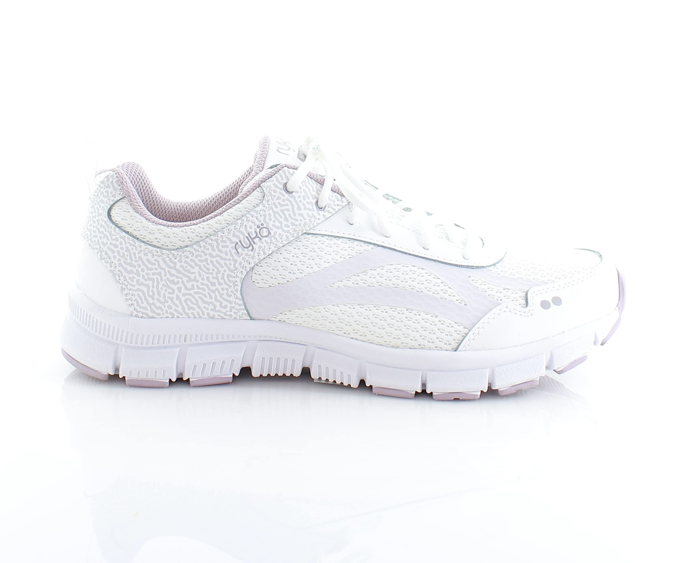 Ryka Womens Harlee Lace Up Athletic and Training Shoes White 8 Wide (C,D,W)