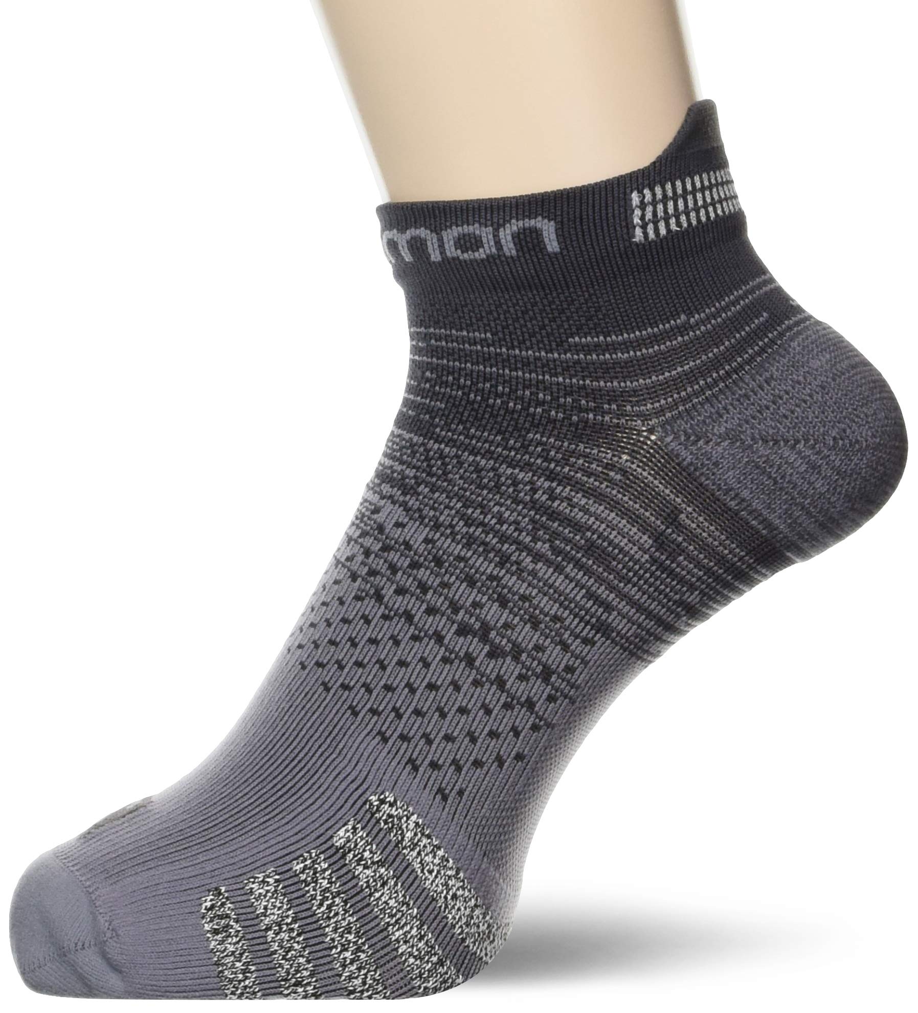 Salomon Unisex Predict Low Socks, Ebony/Quiet Shade Heather, Small